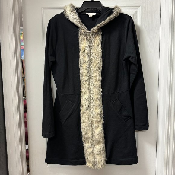 Boston Proper | Jackets & Coats | Boston Proper Faux Fur Trim Hooded ...